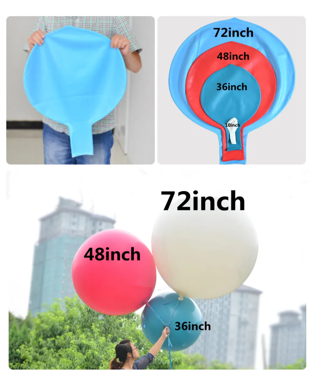 Large Giant Big Size Balloon 72 Inch Oversized Ball Helium Inflable Big ...