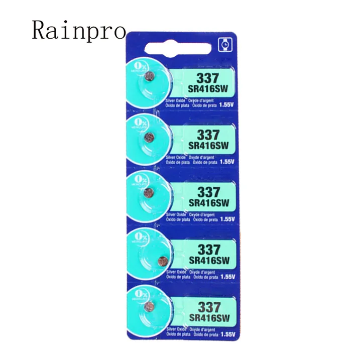 Rainpro 5PCS/LOT SR416SW 337 Silver oxide button battery for watch ...