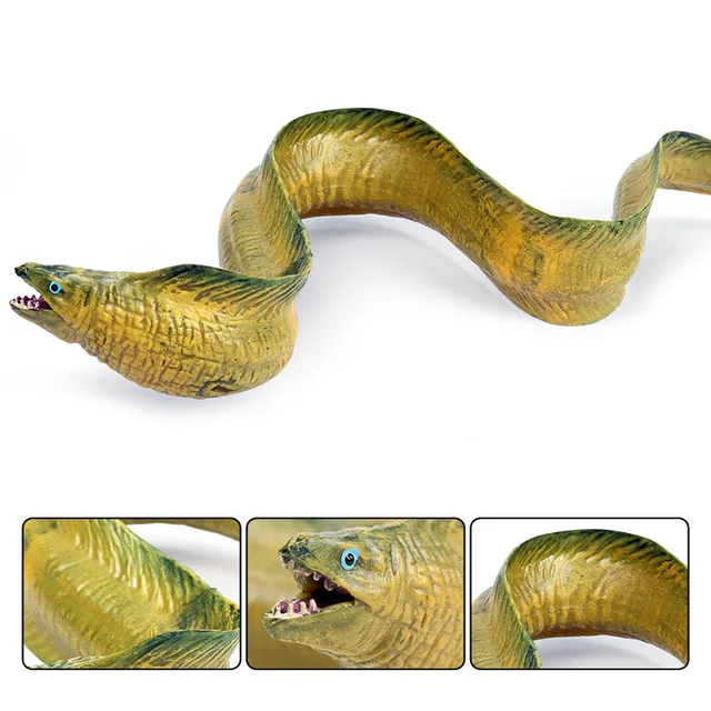 1pcs 22*8*4cm Electric eel Marine animal realistic Plastic prank toy ...
