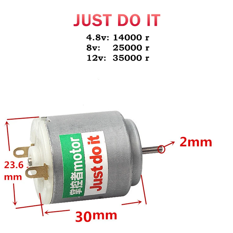 Que bom! R260 micro dc motor de alta velocidade diy brinquedos rc carro ...