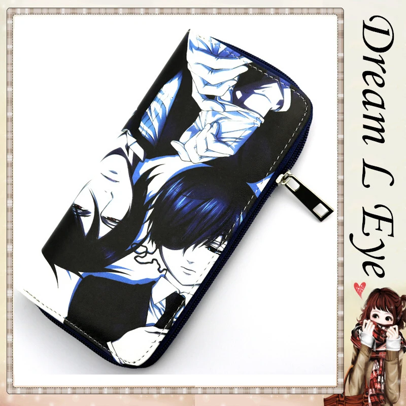 free shipping new Kuroshitsuji wallet anime catoon wallet money bag ...