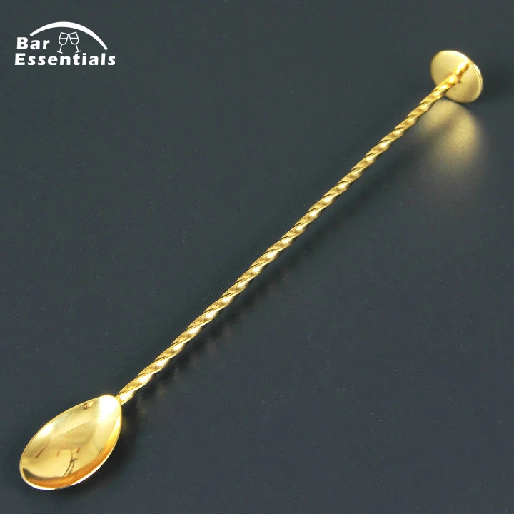 Luxury Twisted Cocktail Spoon Stainless Steel Threaded Mixing Spiral ... Luxury Twisted Cocktail Spoon Stainless Steel Threaded Mixing Spiral ...