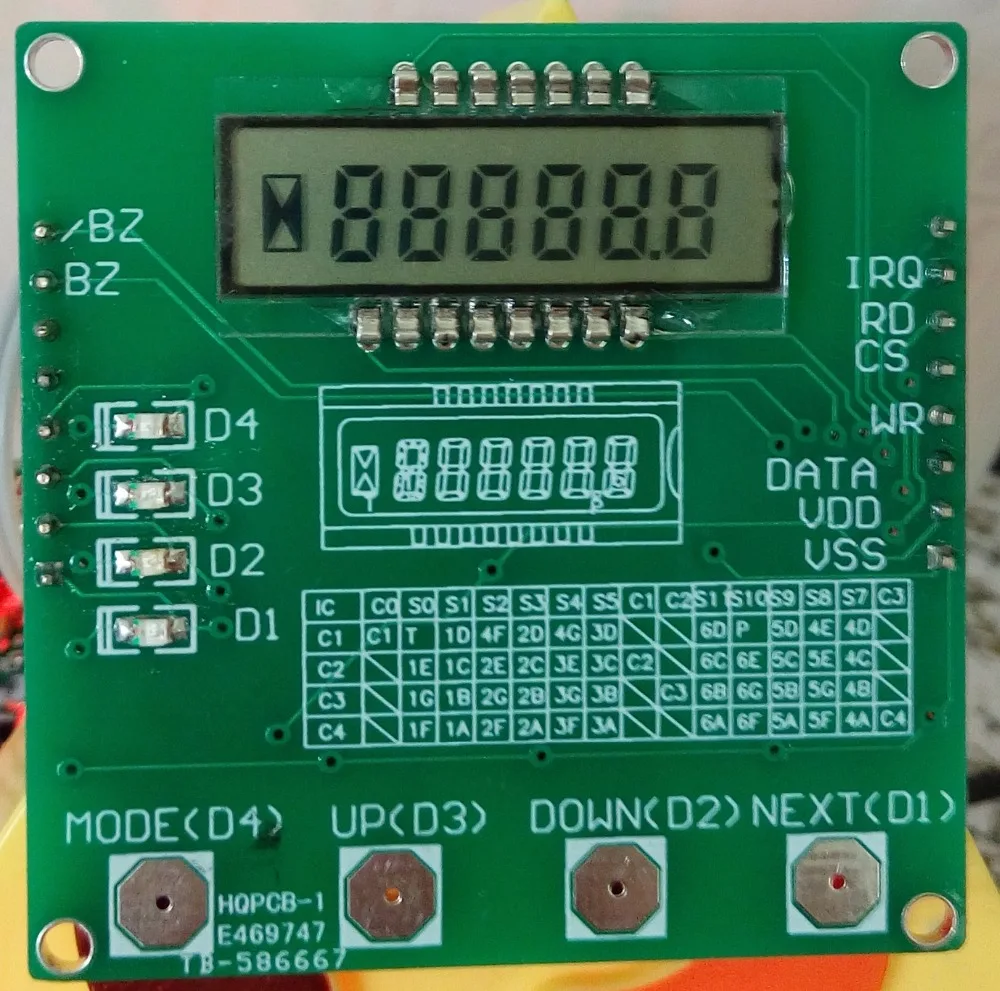 Segment code LCD screen module 6 bit 8 word pen segment LCD third line SPI,HT1621, with 4 touch ...