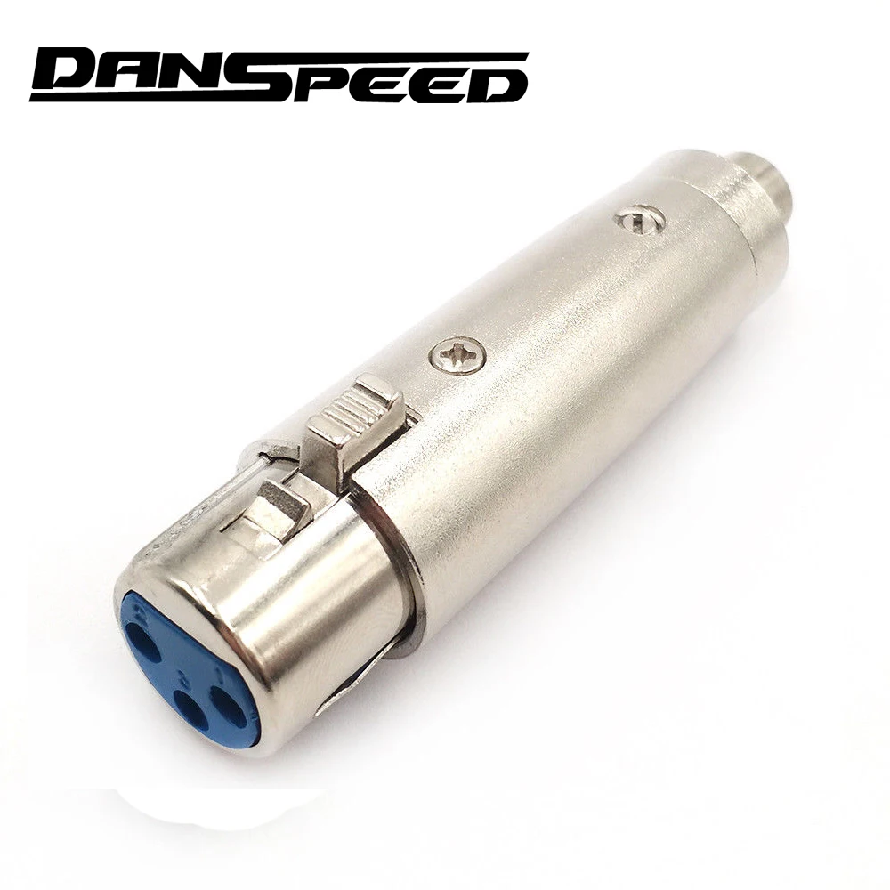 Danspeed 3 Pin Xlr Female To Rca Female Jack Adapter Audio Microphone Amp Connector For