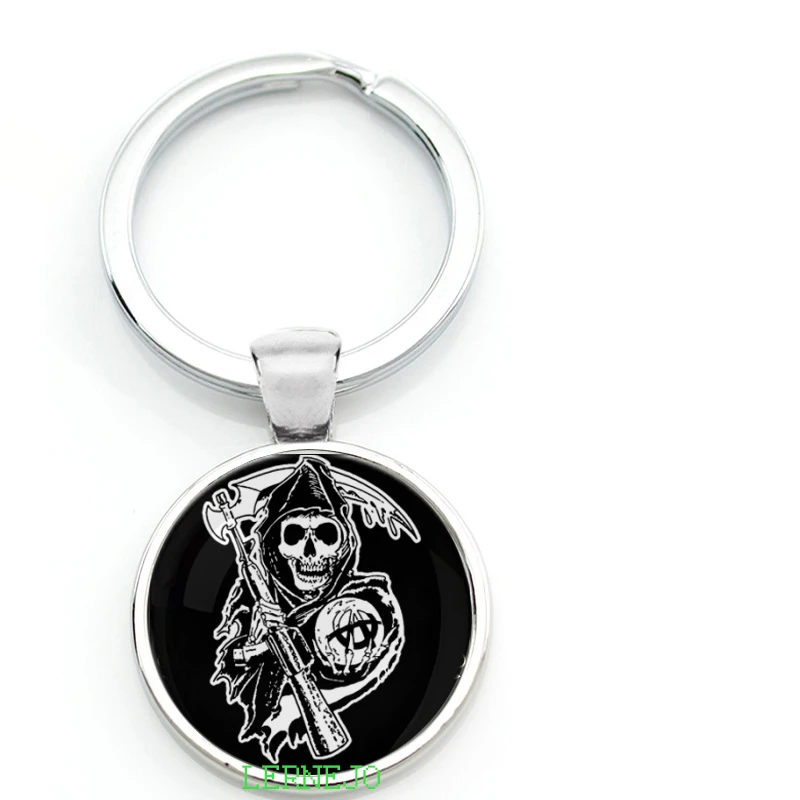 Sons Of Anarchy Logo Key Chain Key Ring Freedom Symbol Pendant Анархия ...
