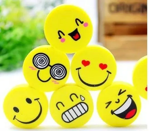 120pcs Cartoon eraser,Stationery,Smiley Face Eraser, Rubber expression ...