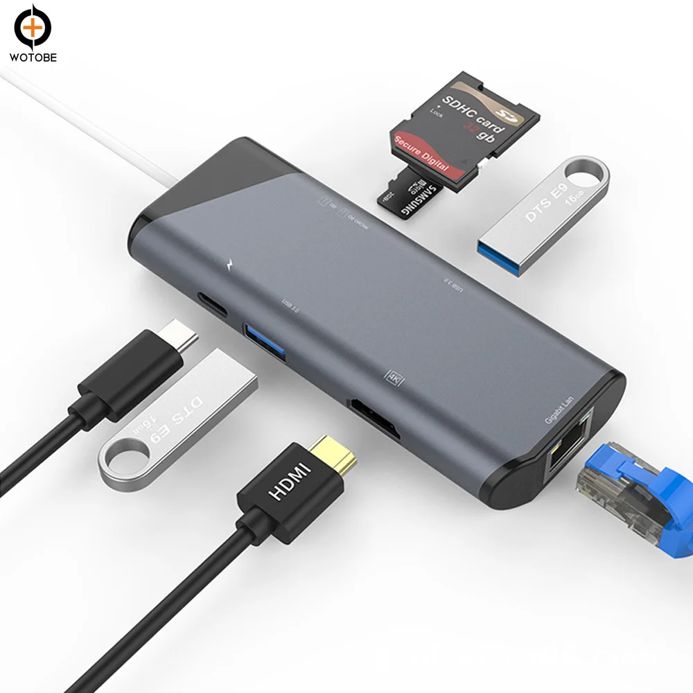 USB C PD зарядное устройство концентратор многопортовый Тип C ...