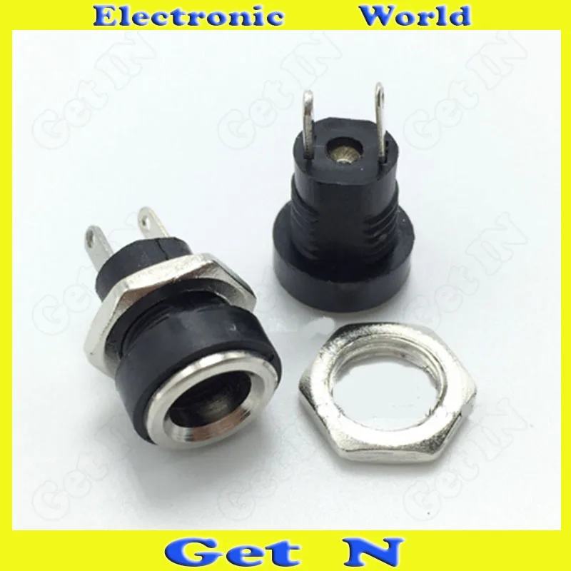 20pcs DC 022B 5.5*2.1mm 2 Pin DC Power Socket with Nut|socket|socket ...