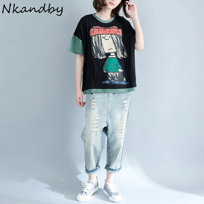 Nkandby Women Plus size Clothing Big Tops Summer Casual Loose Short ...