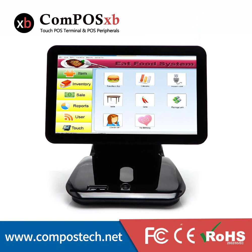 15.6 inch LCD Touch Screen Cash Register For Restaurant Shop Screen ...