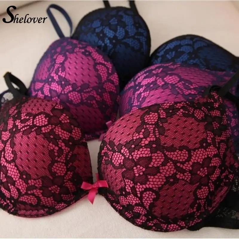 Shelover French Brand Female Underwear Set Deep V Embroidery Push Up ...