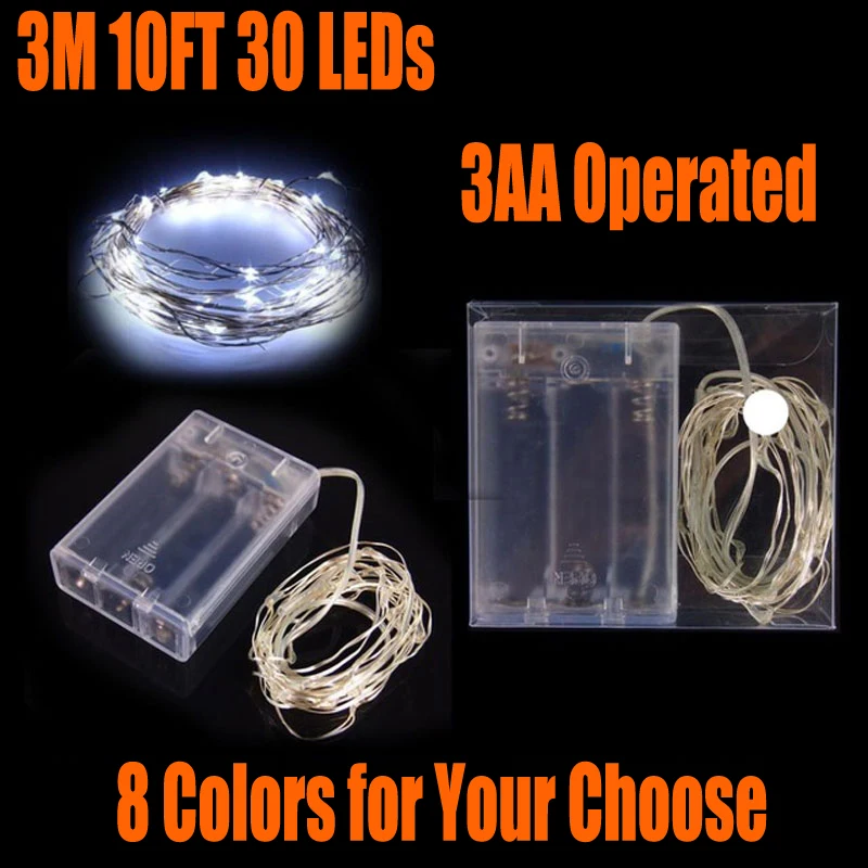 Battery Operated Micro LED String light, 2m 20 leds fairy party lights ...