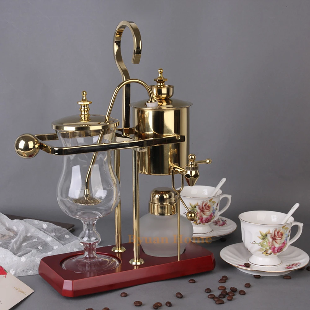 J-design-gold-silver-Royal-balancing-siphon-coffee-machine-belgium ...