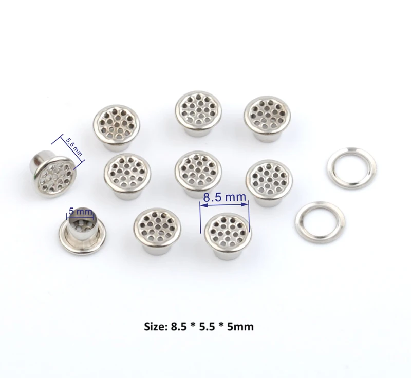 Jy-018 5mm Metal Mesh Eyelets With Washer Metal Grommets Eyelets Silver ...