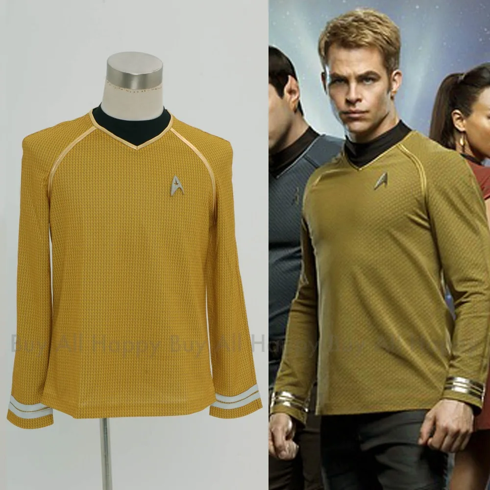 Star Trek Into Darkness Star Fleet Captain Kirk Costume Shirt Uniform ...