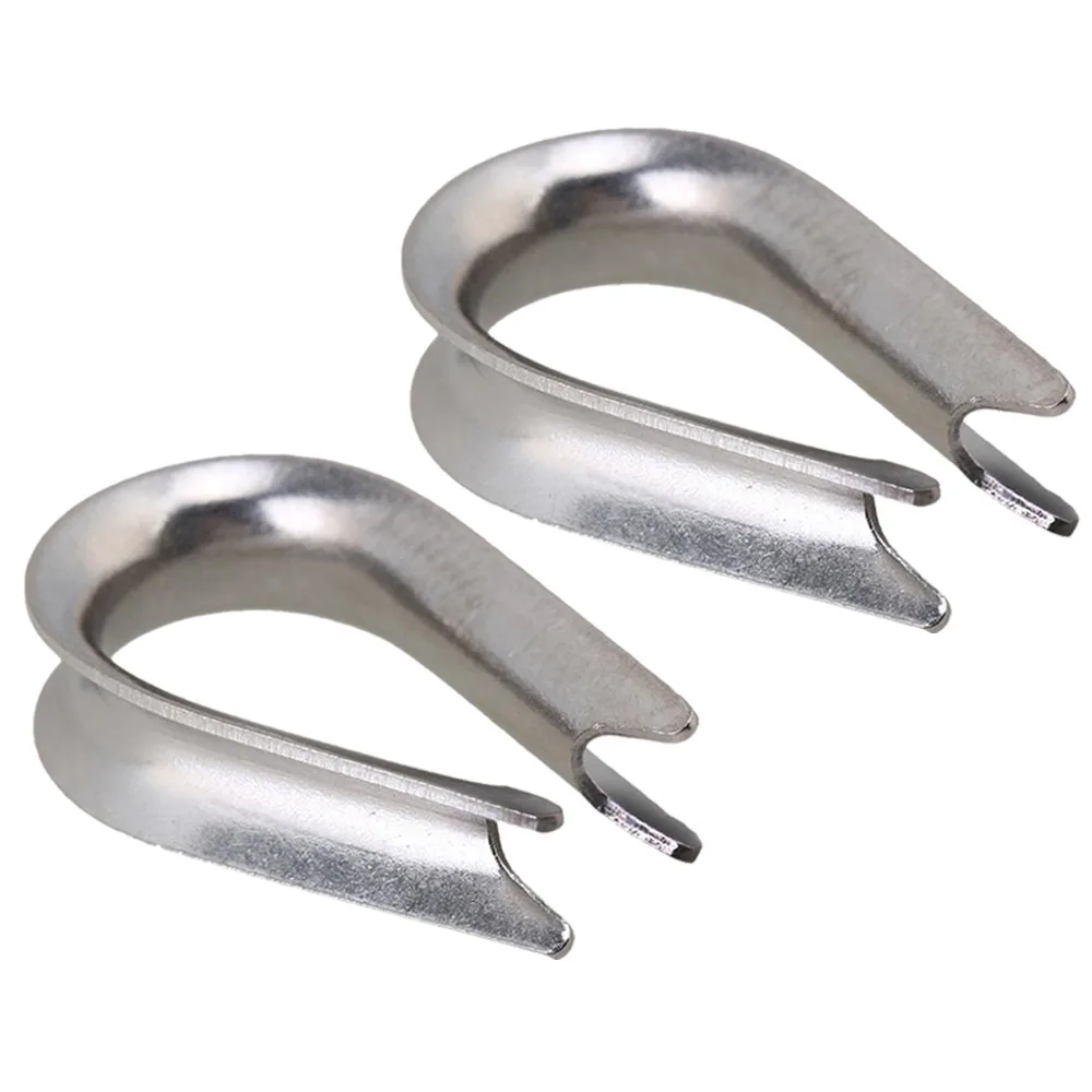 Silver Tone M20 304 Stainless Steel Galvanized Wire Cable Rope Thimble ...