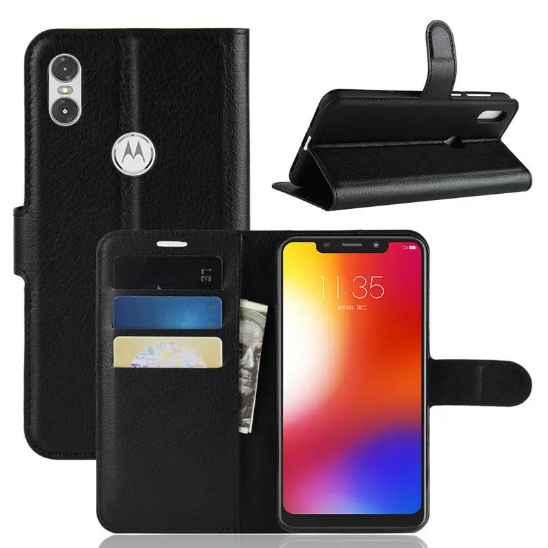 Luxury Flip Leather Case cover for Motorola One for Motorola One Power ...