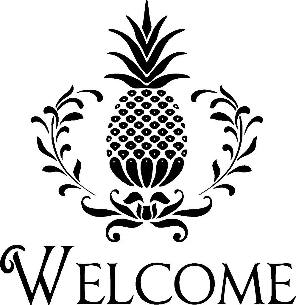 Welcome Pineapple Clipart Black And White