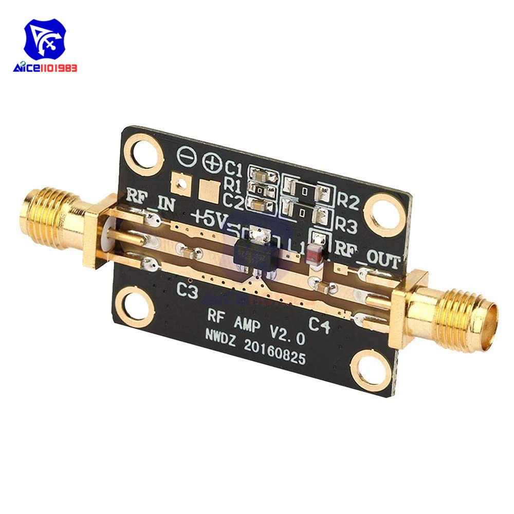 RF 증폭기 모듈 23DB P1DB 광대역 저잡음 증폭기, LNA 0.05 4GHz NF = 0.6dB RF FM HF VHF/UHF 햄 라디오용|반도체 집적회로 ...