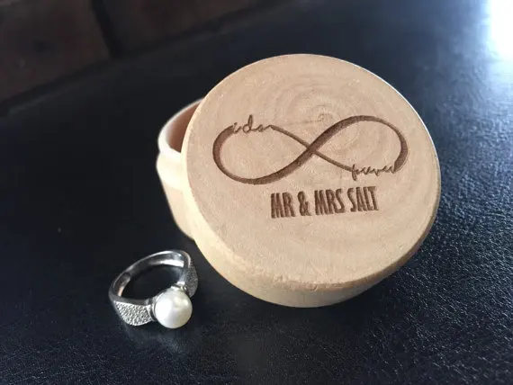 customize-infinity-symbol-Wooden-Wedding-proposal-Couples-Ring-bearer ...