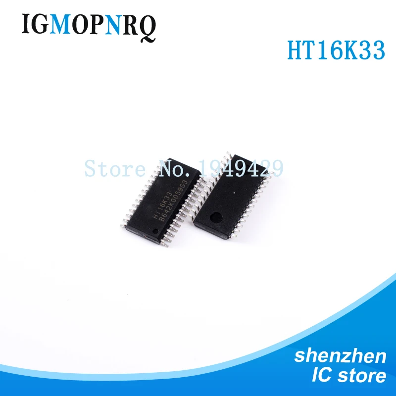 50pcs Ht16k33 Sop28 16k33 Led Lighting Development Tools Ht16k33 Breakout 16x8 Matrix Led Driver 