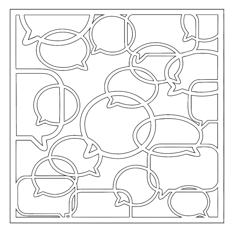 Speech Bubble Stencil for DIY Scrapbooking Decorative Embossing Paper ...
