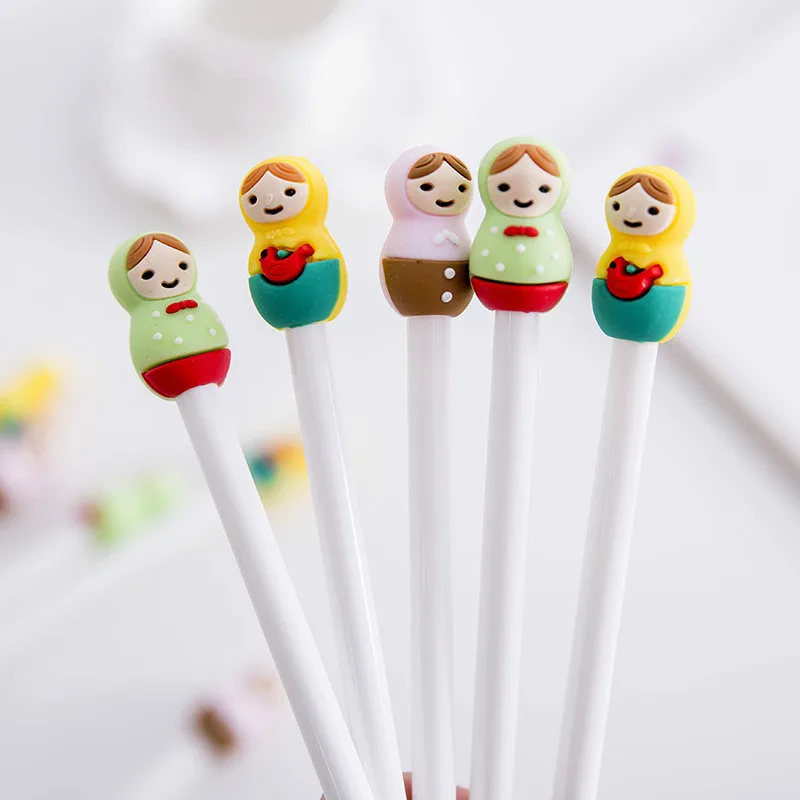 36pcs Japanese and Korean Creative Cartoon Love Color Doll Pen Neutral ...