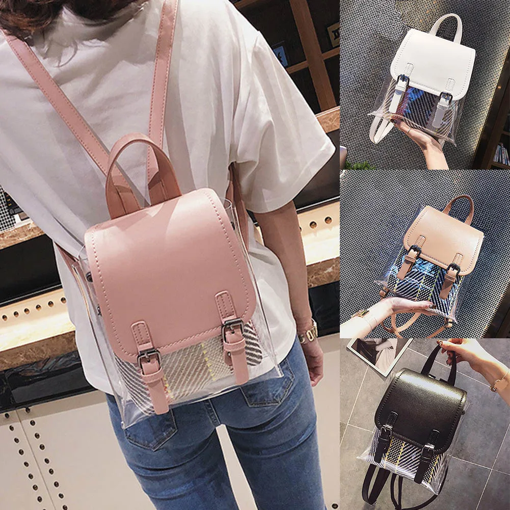 Esmeralda PVC Transparente Mochila 2 pçs/set Mulheres Palha Saco ...