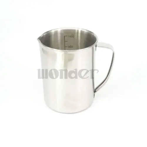 1000ml Stainless Steel Metal Lab Beaker Measuring Cup With Inner Scale ...