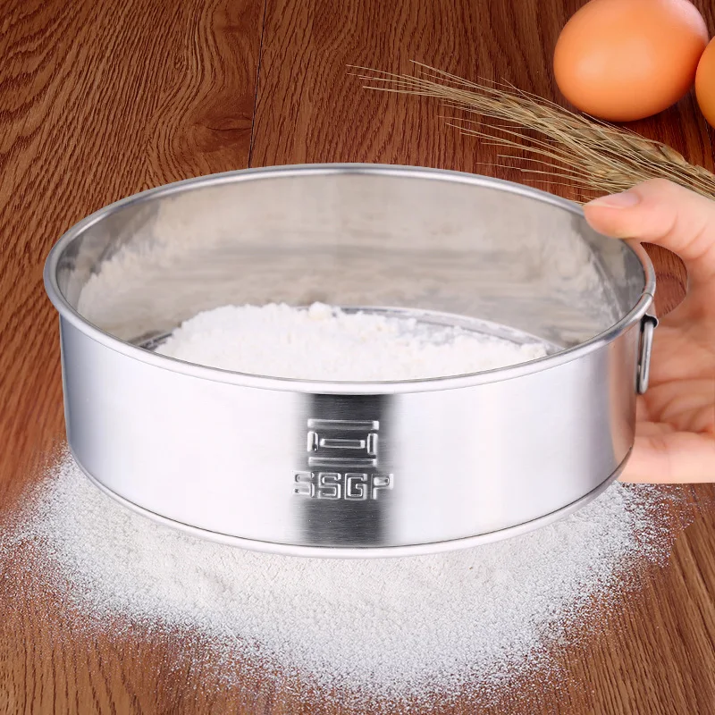 LISM 60 Mesh 304 Stainless Steel Flour Mesh Sugar Powder Sieve Baking