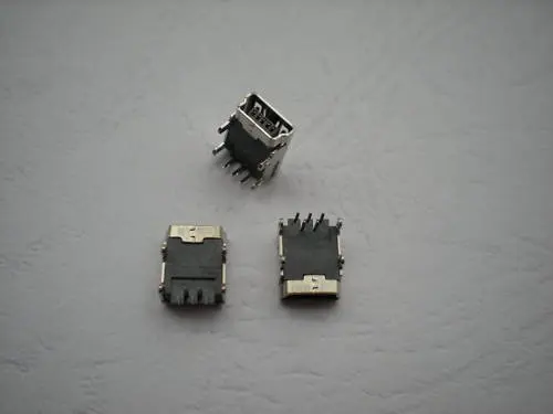 Mini conector fêmea de 5 pinos, conector de 180 graus usb com 300 peças ...