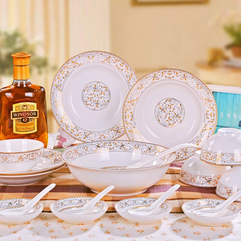 Ceramic Dinner Set housewarming Gifts Traditional Chinese American ...