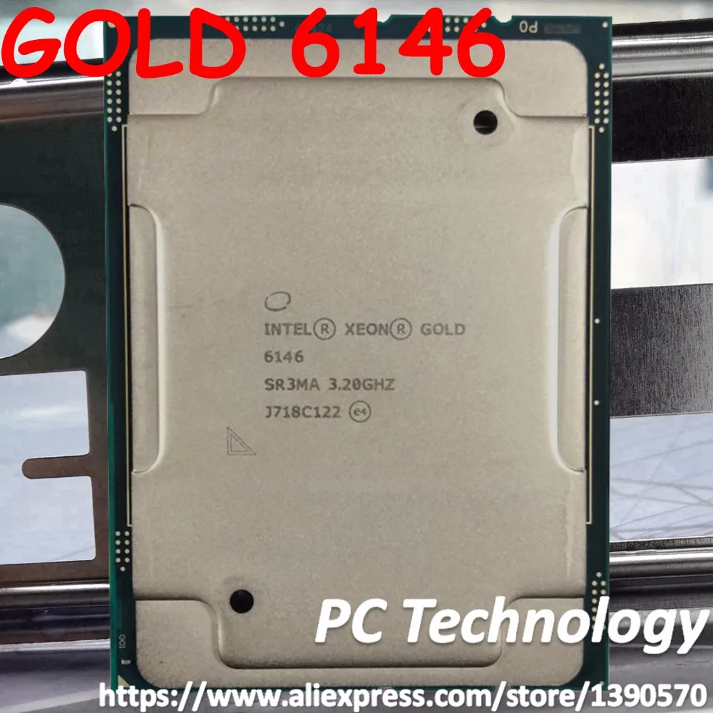 Original Intel Xeon GOLD 6146 SR3MA GOLD6146 Processor 24.75M Cache 3 ...