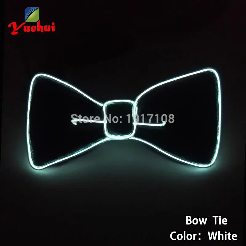 2021ten Color Choice Blinking Flexible El Wire Bow Tie Flashing Led Bow ...