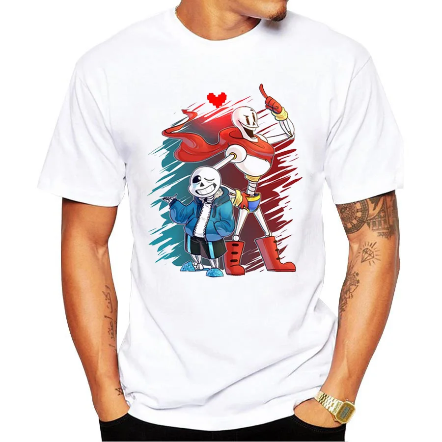 Game Undertale T Shirt Undertale Sans and Papyrus Top Tees Teens Shirt ...