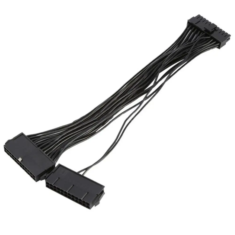 24 pin Dual Psu ATX Power Supply 30cm Adaptor Cable Connector for ...