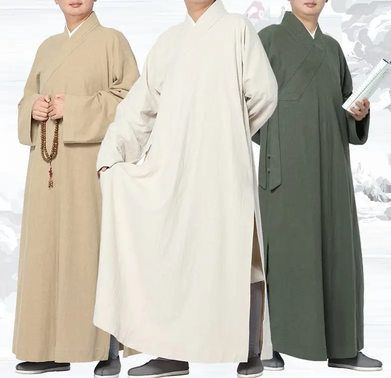 Unisex 6color Ramie Buddhist Zen Clothing Shaolin Monks Uniforms Lay ...