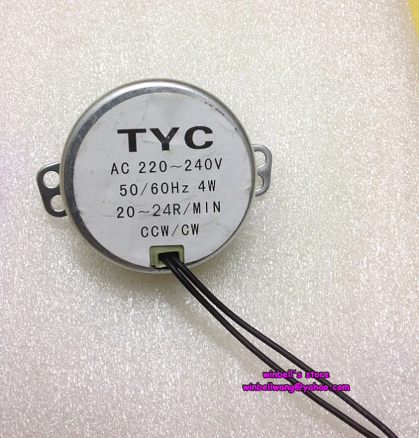 TYC-50 AC motor 20rpm 220V 4W permanent synchronous motor ,shaft ...