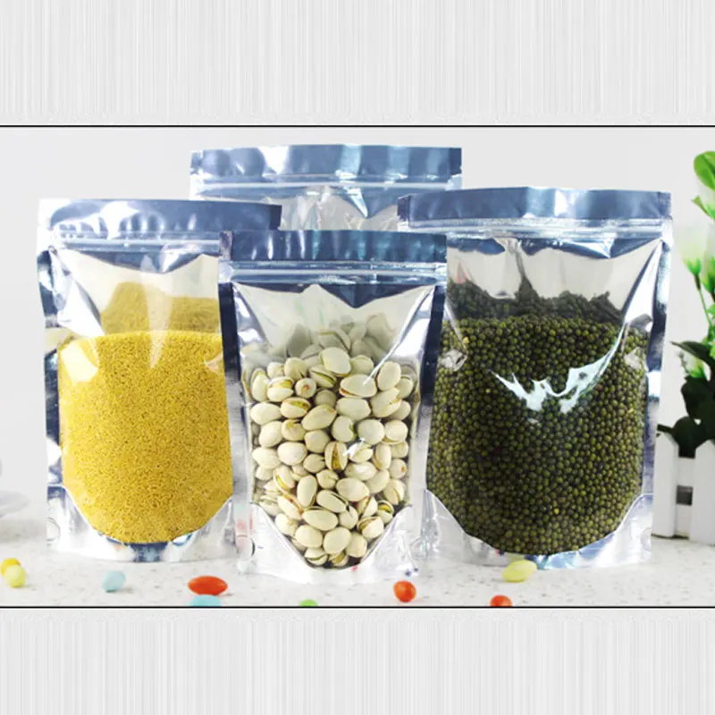 300 pces 20x30 folha ziplock sacos de plástico transparente pe zip saco ...