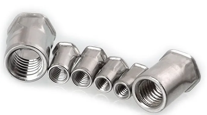 10pcs/lot M4/M5/M6/M8/M10 stainless steel 304 hex flat head blind rivet ...