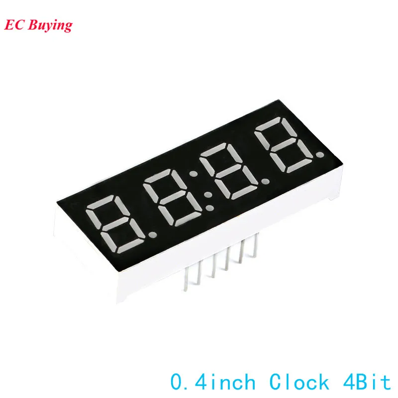 5Pcs 0.4 Inch 7 Segment Display 4 Bit Red LED Digital Tube Common Anode ...