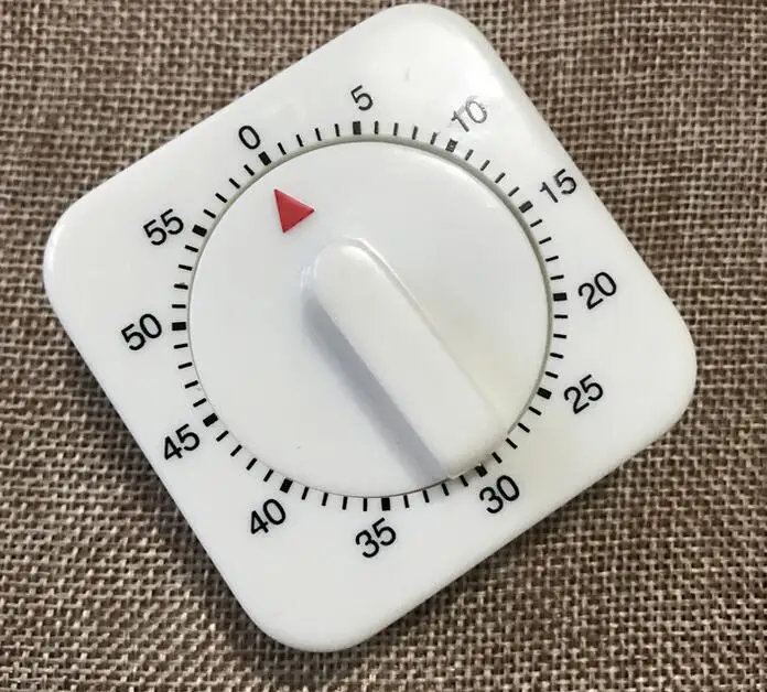 New 60 Minutes Kitchen Timer Count Down Alarm Reminder White Square