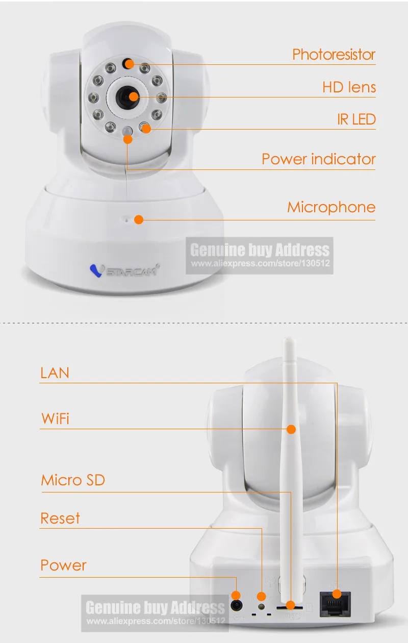 Vstarcam IP 카메라, 무선 Onvif 네트워크 CCTV, Onvif 카메라, 보안 지원, 64G SD 카드 ...