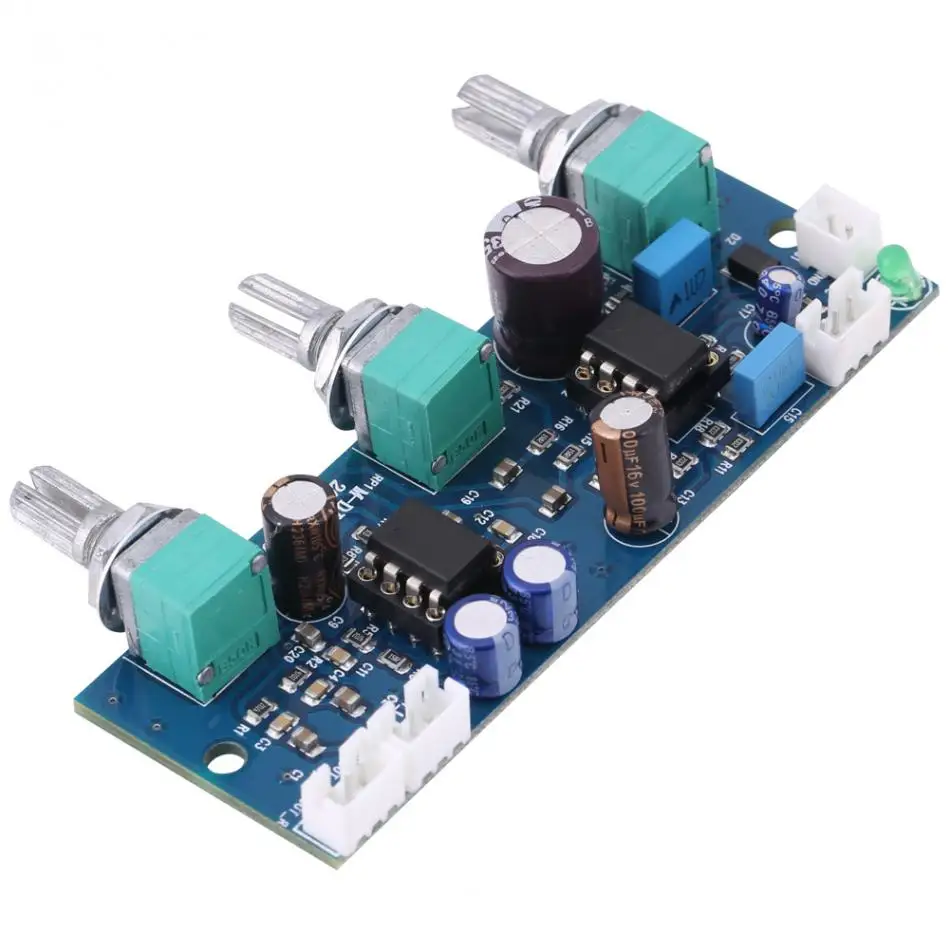 1pc Low Pass Filter Pre AMP Pre Amplifier Board For 2 1 Channel