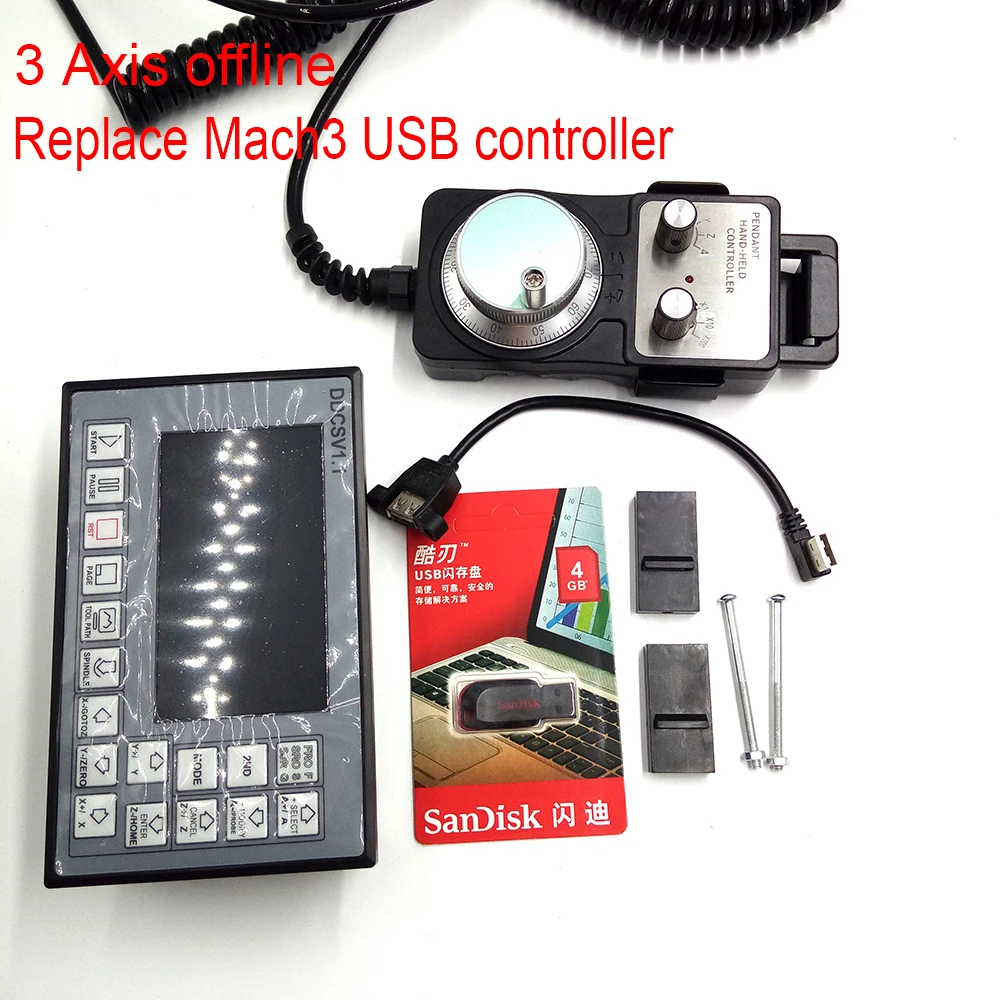 3 Axis Offline Cnc Controller Kits Handwheel Max 500khz G Code Replace Mach3 Usb Cnc Controller