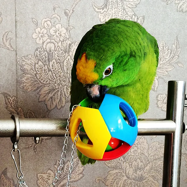 Pet Bird Bites Toy Parrot Chew Ball Toys For Parrots Swing Cage Hanging ...