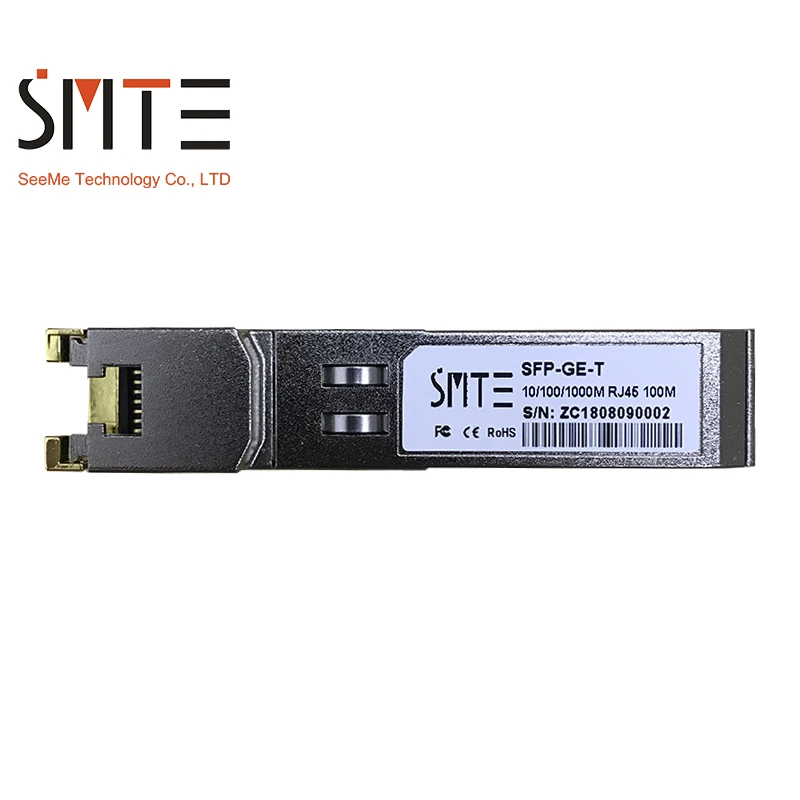 SFP GE T 100m 1000Base T RJ45 Compatible Fiber Optical Transceiver 10 ...