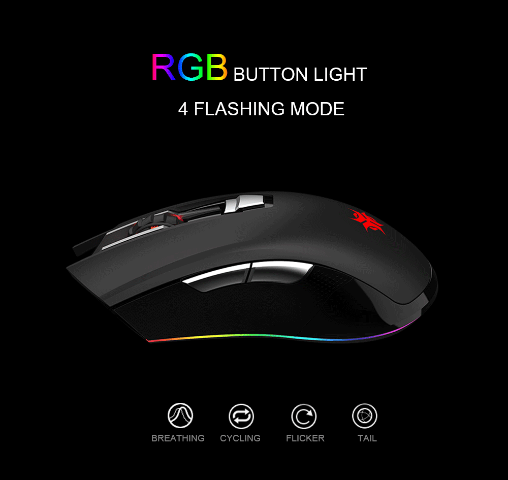 HEXGEARS Gaming Mouse: Precision 5000 DPI, RGB Backlit, Ergonomic Wired ...