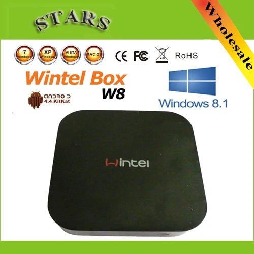 Wintel W8 Mini PC caja para Windows8 8,1 y Android4.4 Dual OS Intel ...