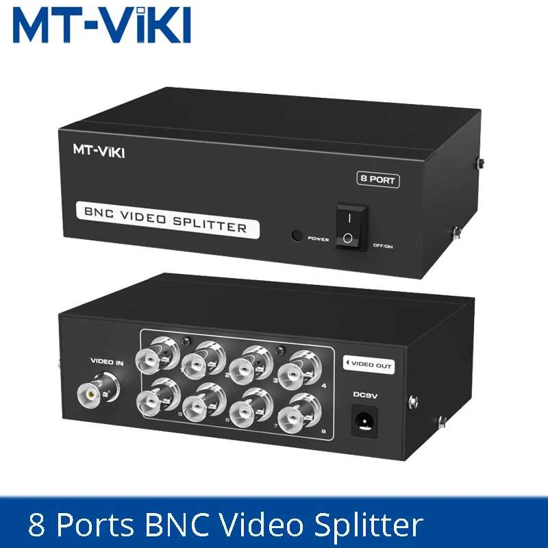MT-VIKI 8 Port BNC Video Splitter 1 in 8 out Surveillance Camera Video Monitor Screen Splitter ...